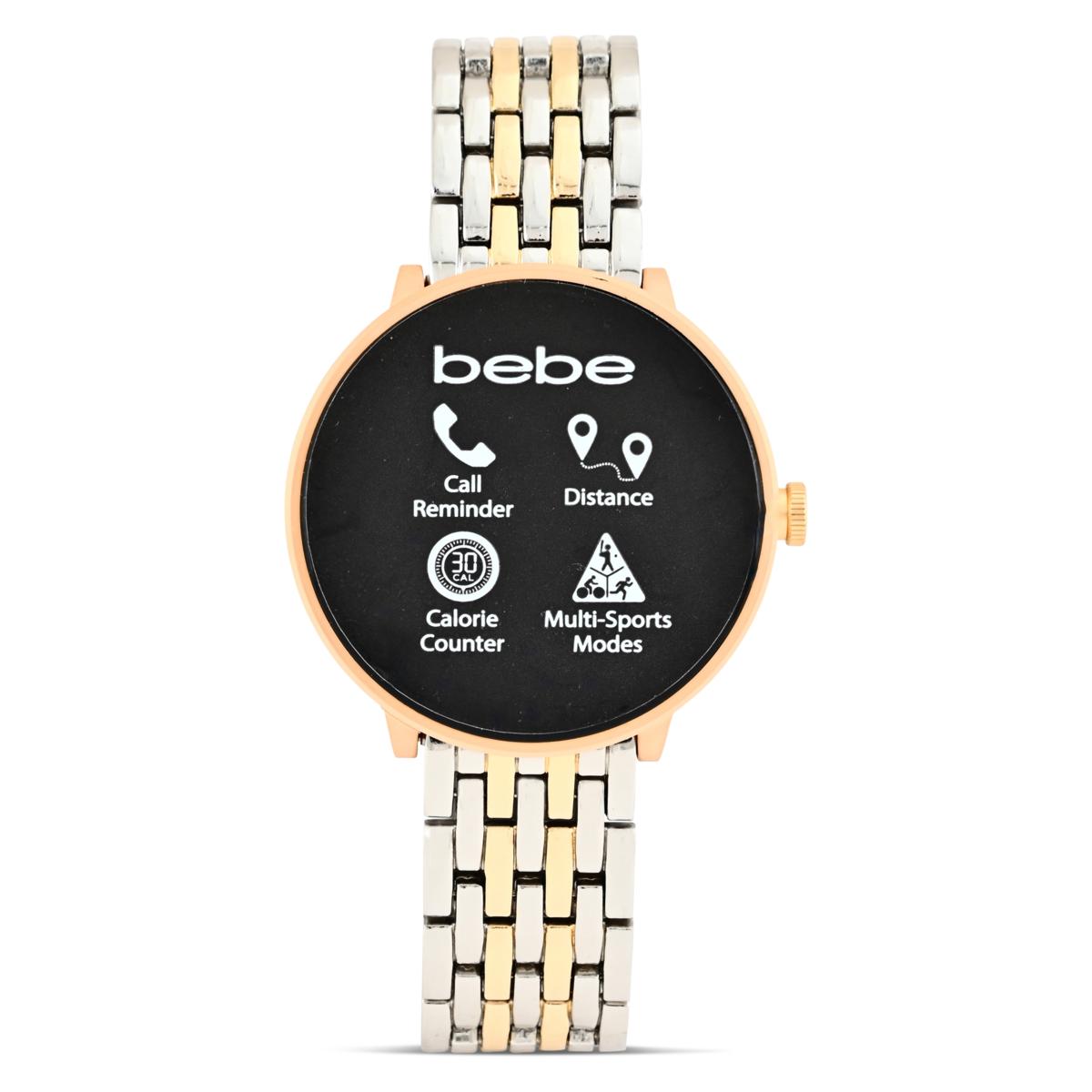 Bebe Adult Female Gold-Tone Smart Watch - Silver and Gold-Tone | HSN