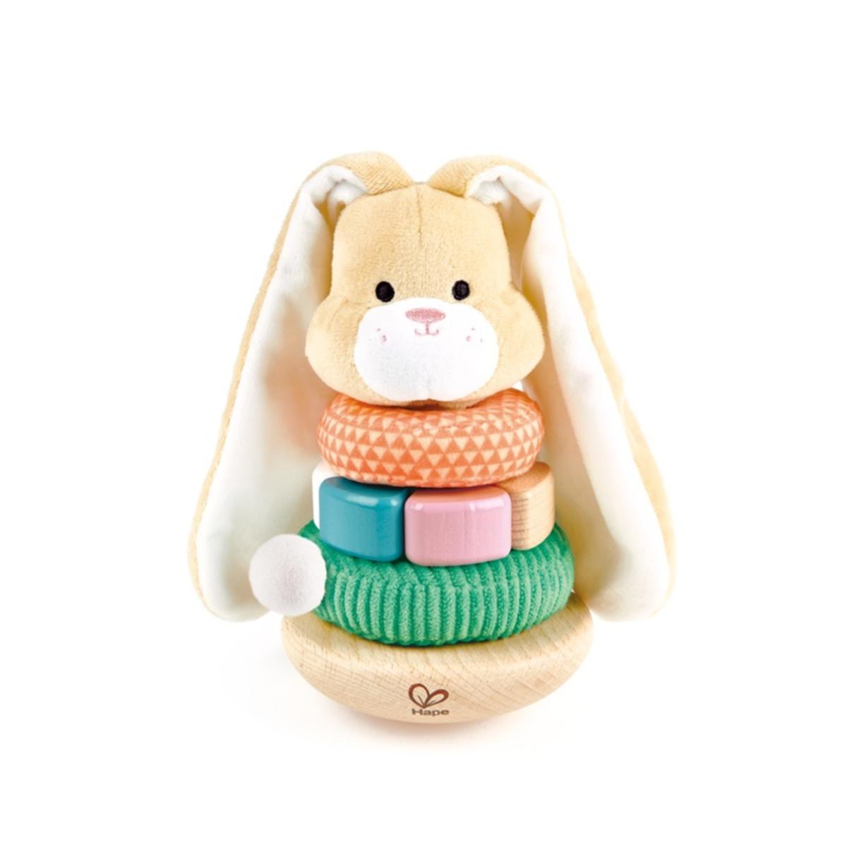 Bunny Wooden Ring Stacker Baby Toy | HSN