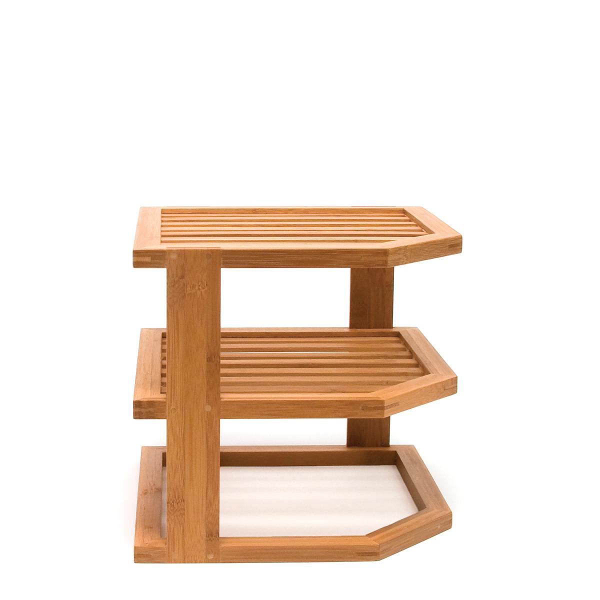 Lipper Bamboo 3-Tier Corner Shelf | HSN