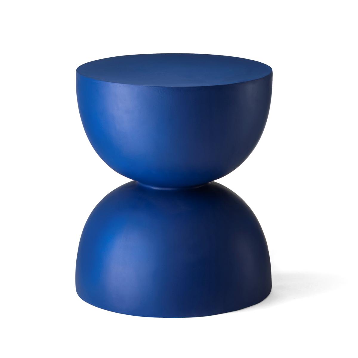 17.75"H Multi-functional MGO Cobalt Blue Stool, Plant Stand, or Table ...