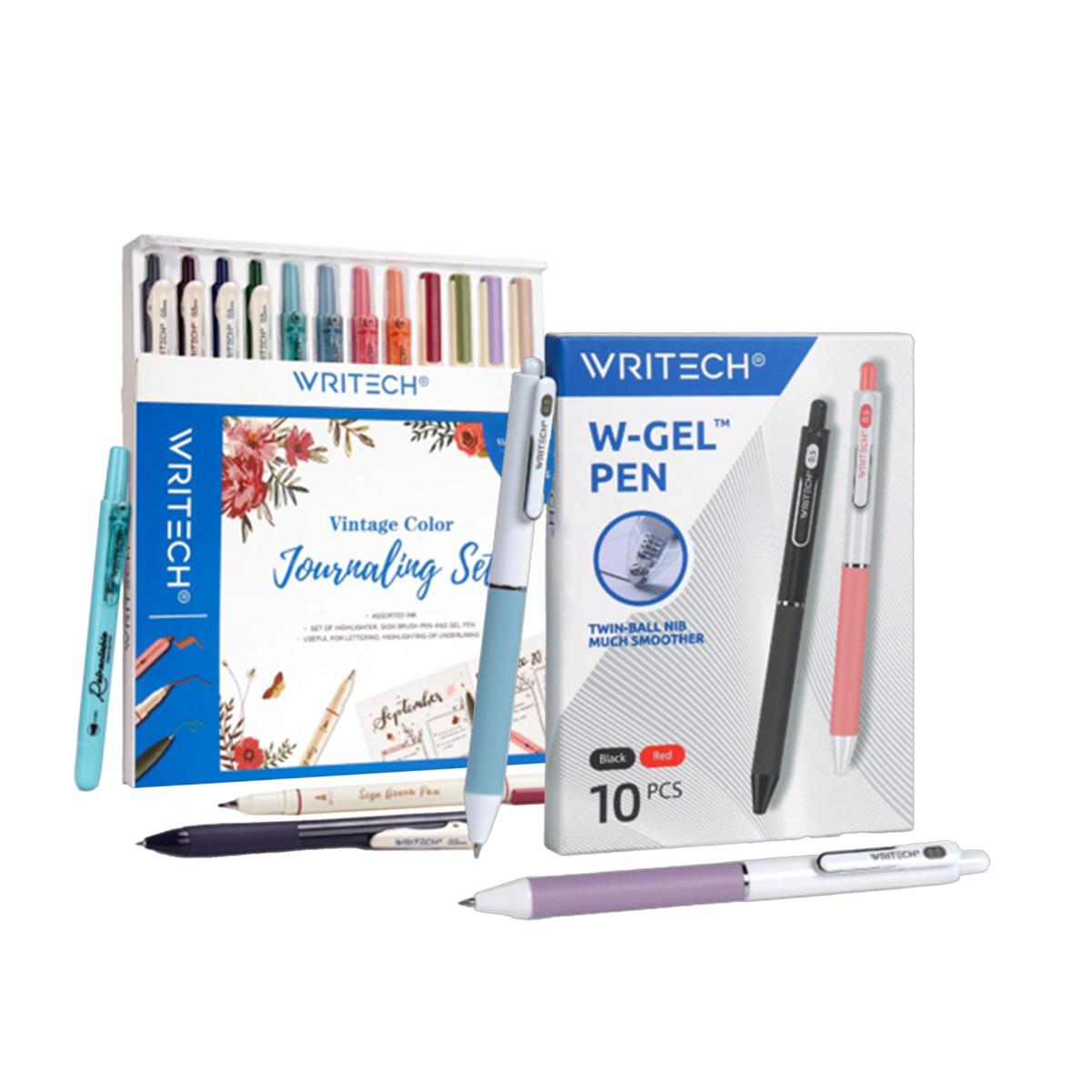 Writech Vintage Journaling Set and Gel Pen Bundle - 0154 - 23377009 | HSN