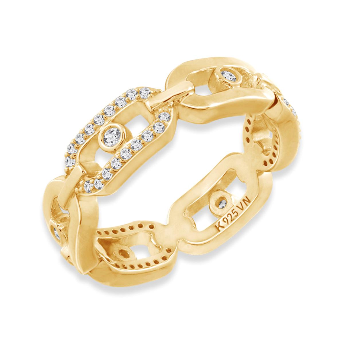 Radiance by Absolute™ 0.77ctw Alternative Paper Clip Chain Band Ring | HSN