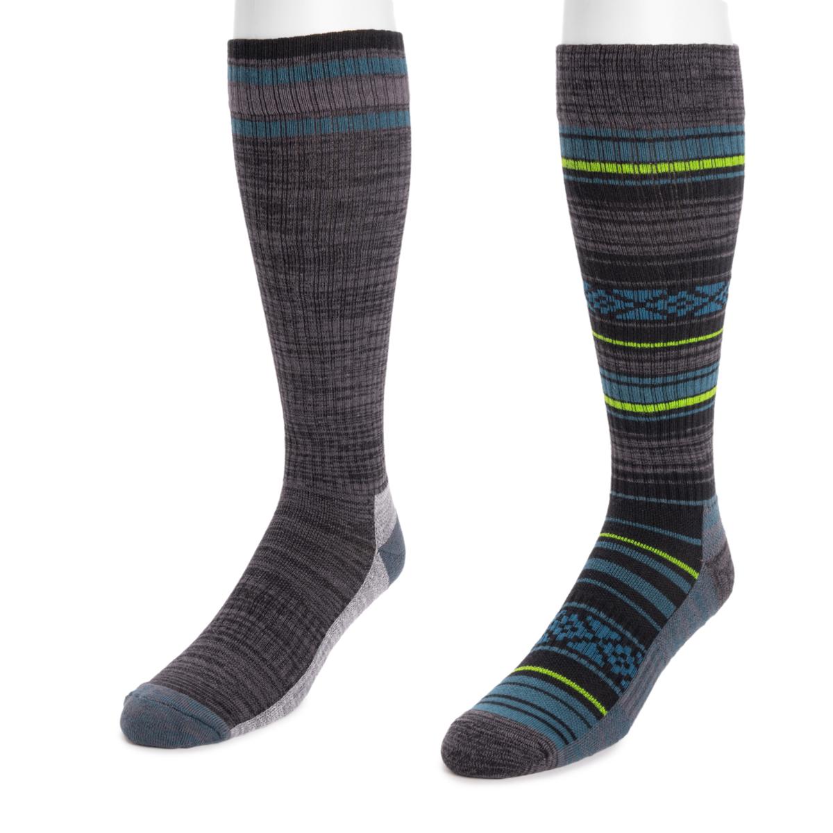 MUK LUKS Men's Tall Compression Socks (2 Pair Pack) - 23518754 | HSN