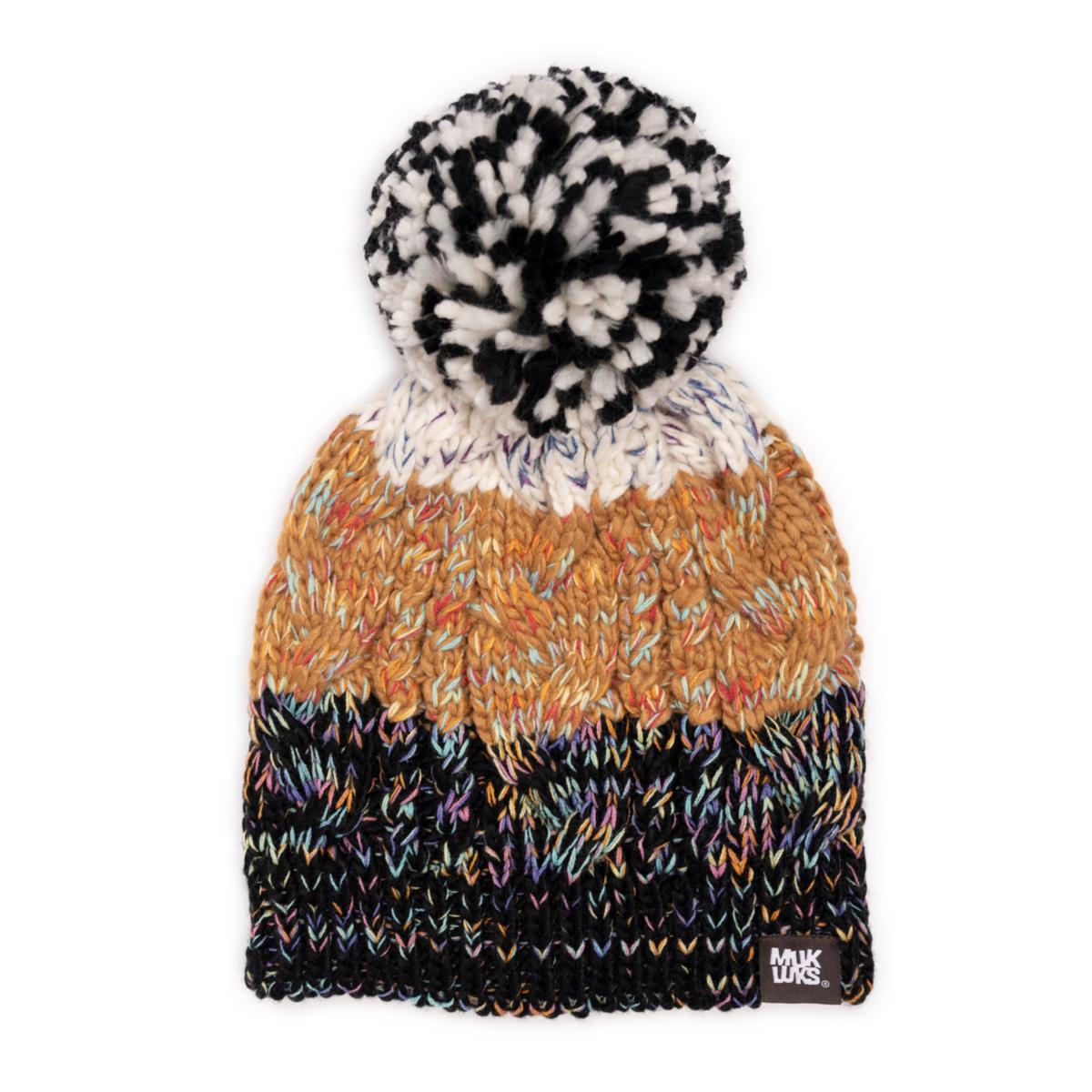 Muk Luks Women's Colorblock Stripe Cable Beanie - 23518871 | HSN