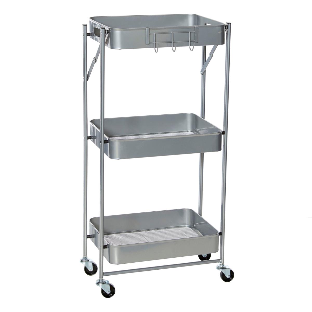 Origami 3-Tier Foldable Rolling Cart - 9645897 | HSN