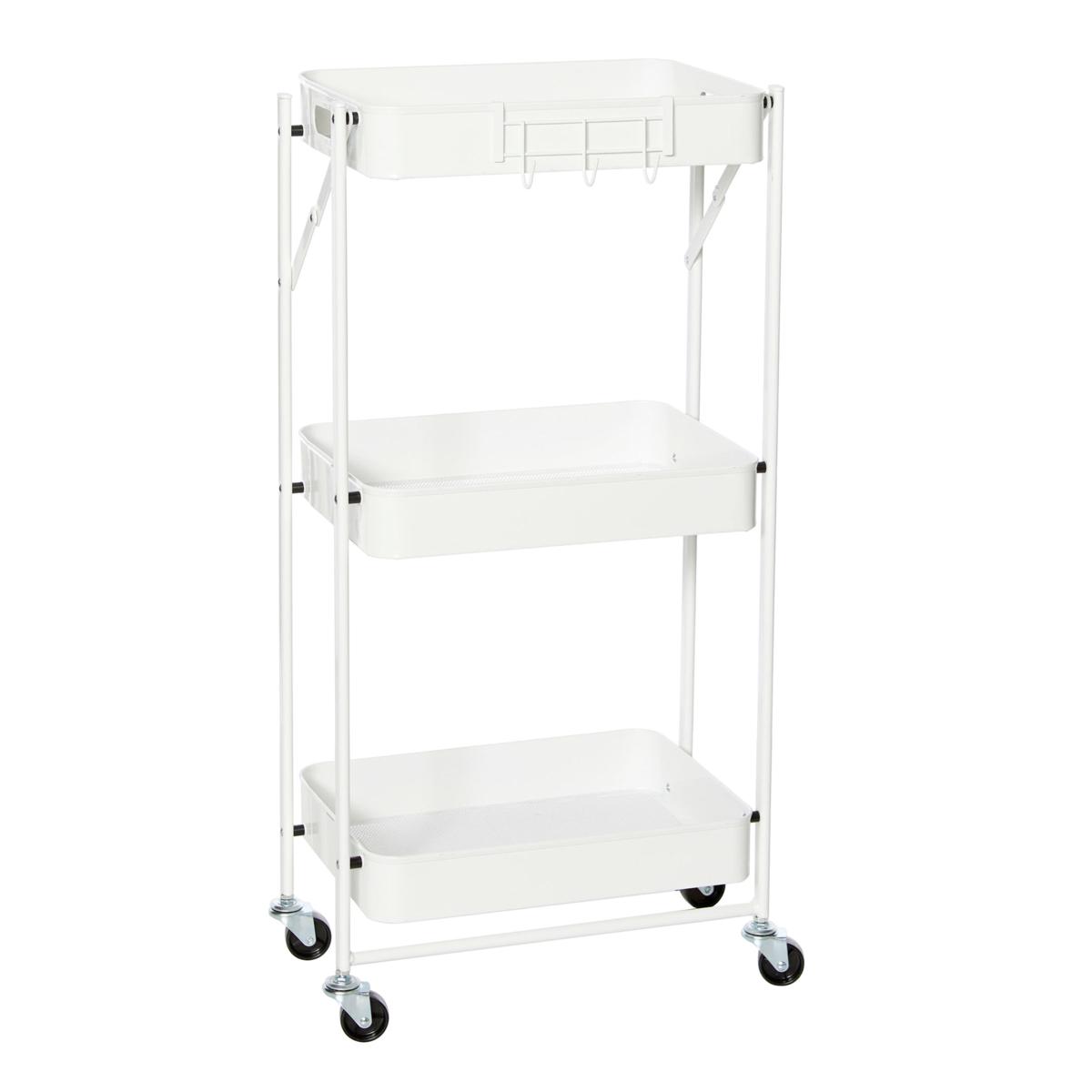 Origami 3-Tier Foldable Rolling Cart - 9645897 | HSN