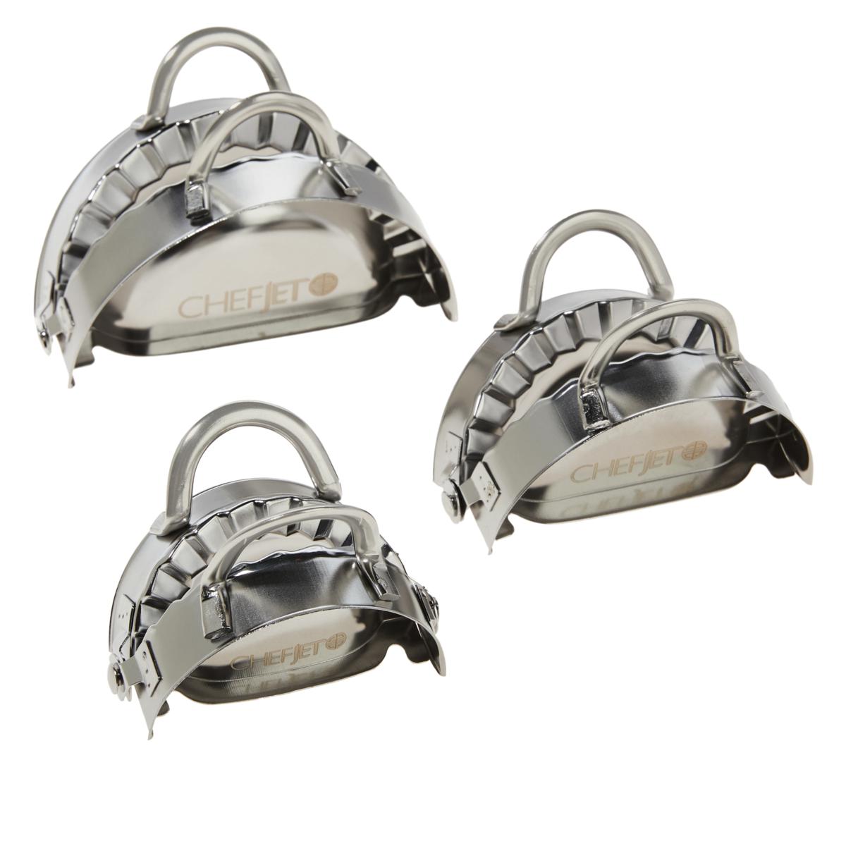 "As Is" Chef Jet Tila 3-piece Stainless Steel Dumpling Dough Press Set ...