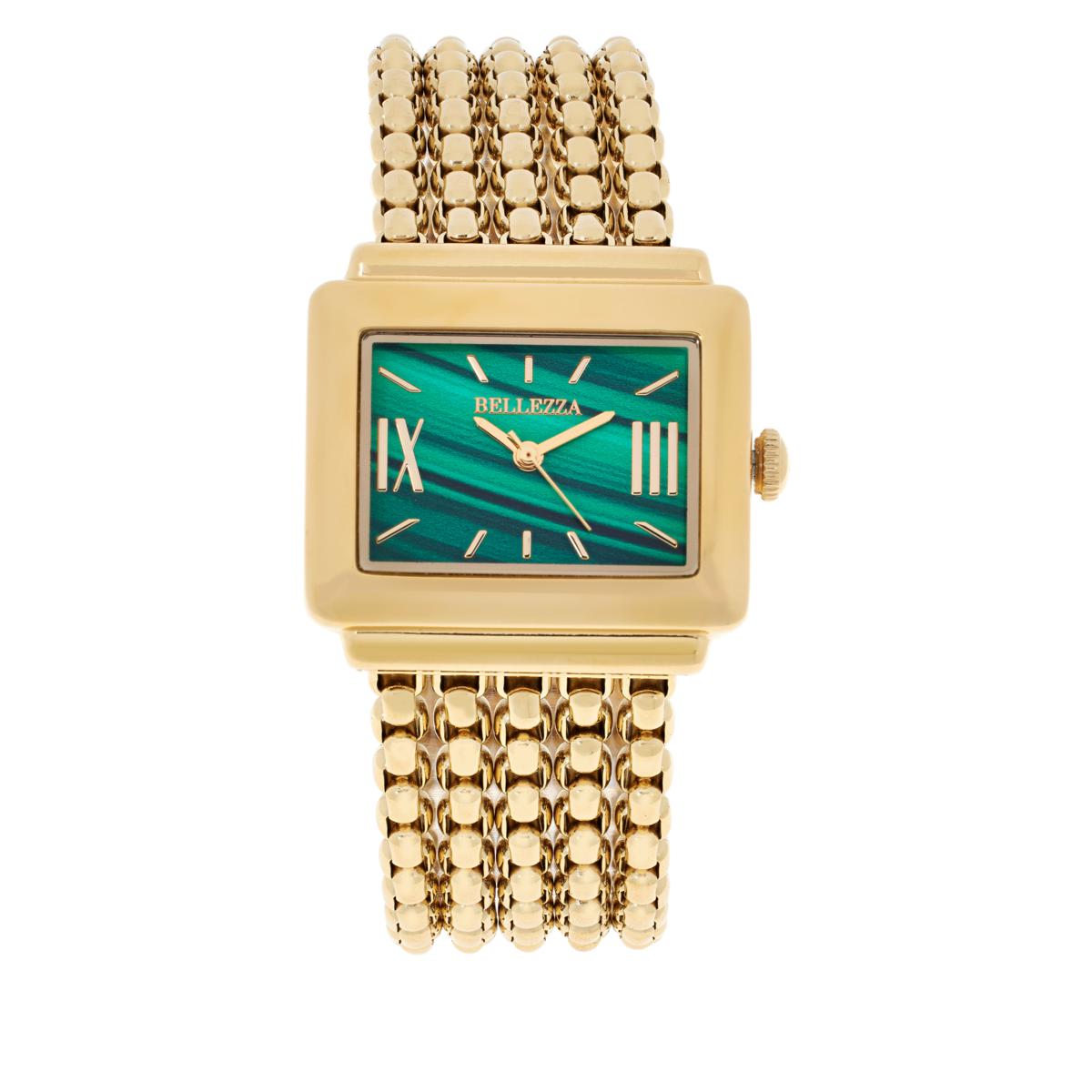 Bellezza Bronze Women's Box Chain Bracelet Watch - 20749618 | HSN