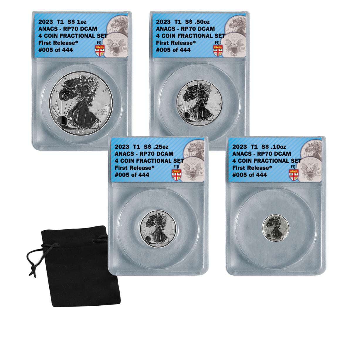 2023 RP70 First Release LE 444 Silver Eagle 4-Coin Fractional Set | HSN