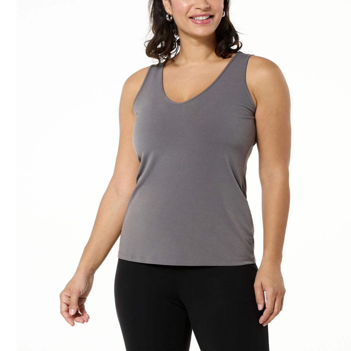 Colleen Lopez V-neck Jersey Knit Tank Top - 21037318 | HSN