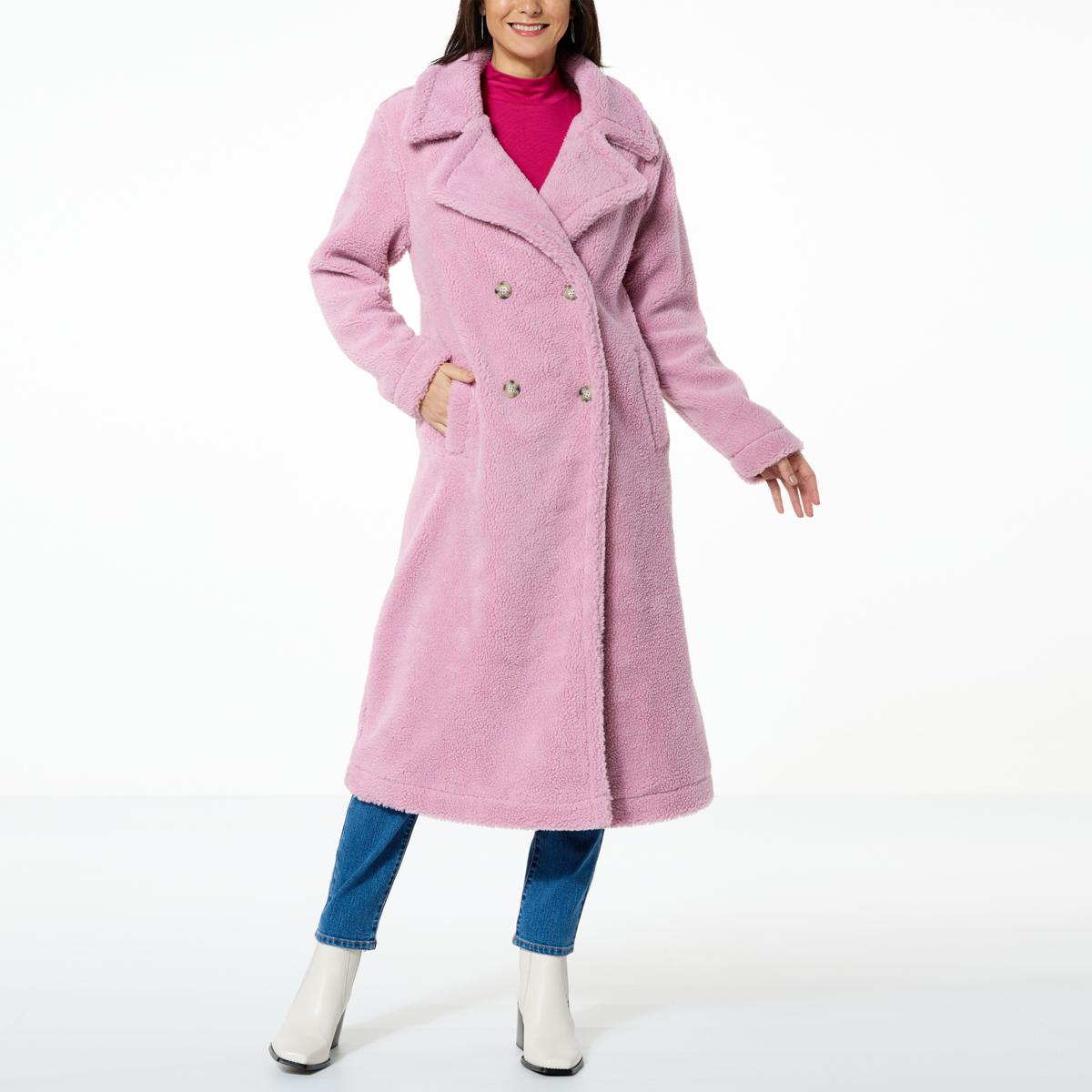 G by Giuliana Black Label Double Breasted Teddy Coat - 21210586 | HSN