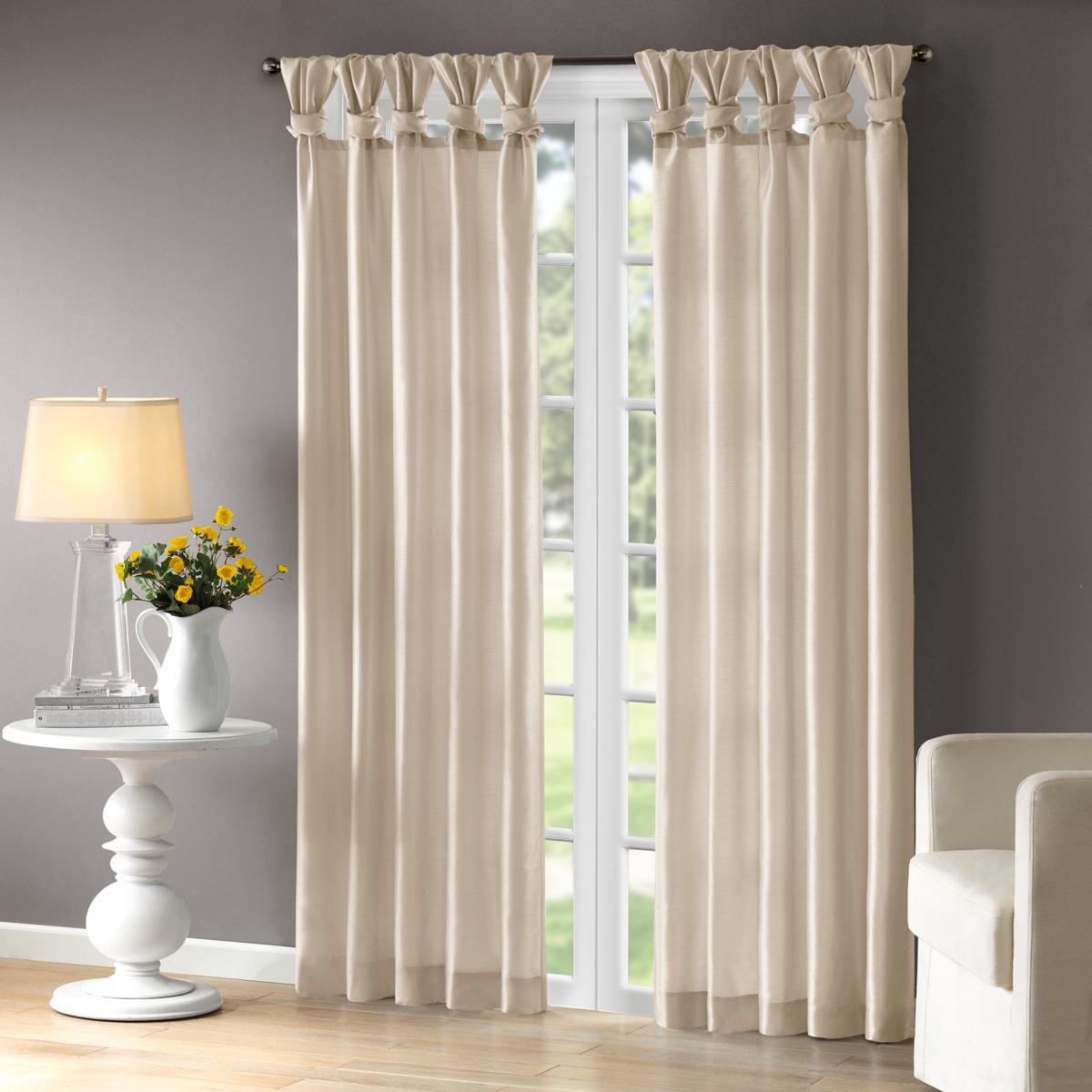 Madison Park Emilia Window Champagne Curtain - 10075925 | HSN