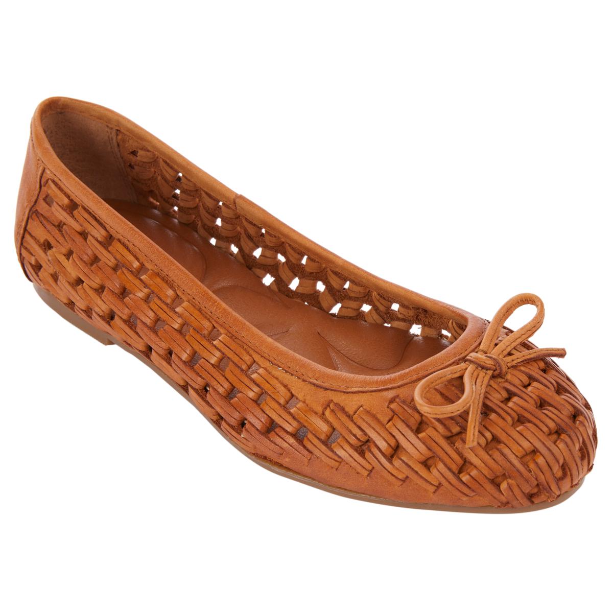 Lucky Brand Mogeni Leather Woven Ballet Flat | HSN