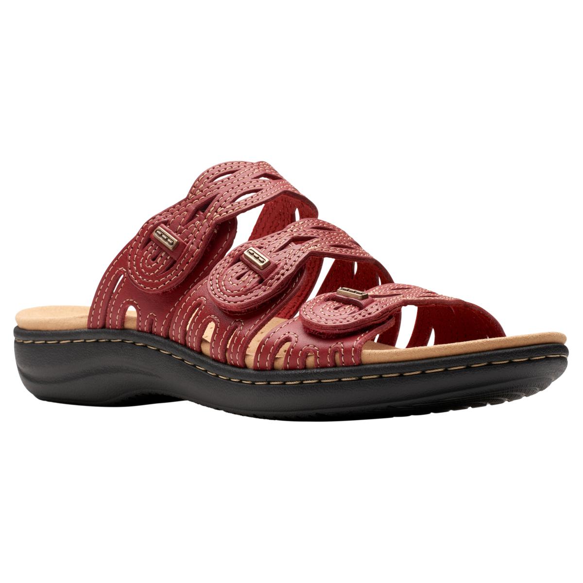 Clarks Collection Laurieann Ruby Leather Slide Sandal - 22062787 | HSN