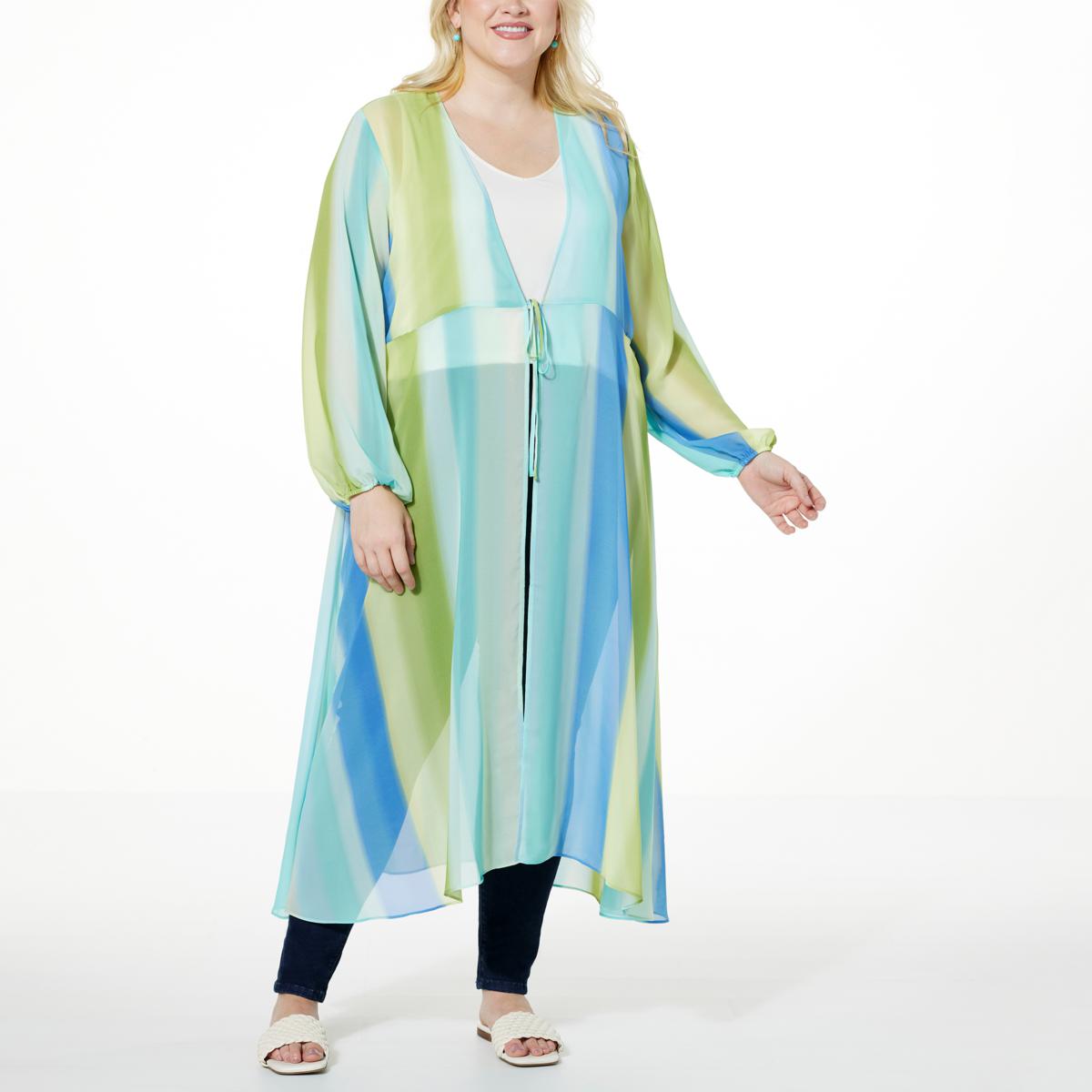 Colleen Lopez Ombre Woven Chiffon Duster | HSN