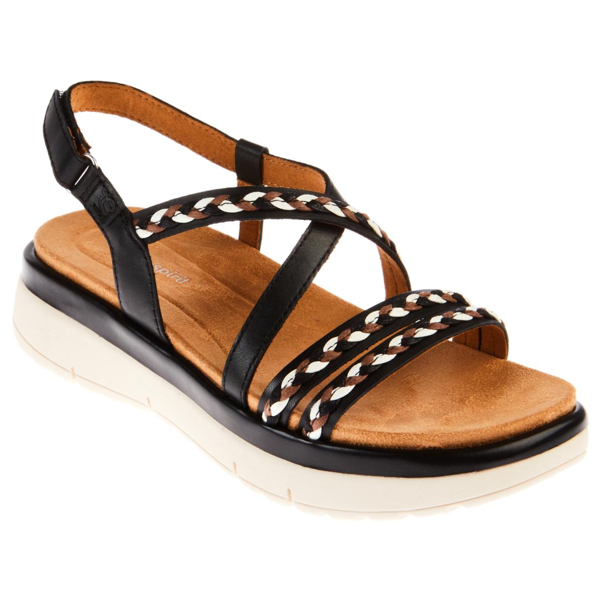 easy spirit Ivani Leather Wedge Sandal - 22107349 | HSN