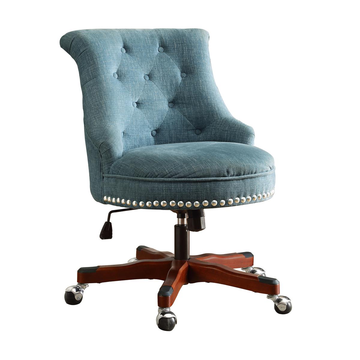 Linon Home Jasper Office Chair with Wood Base - 8595972 | HSN