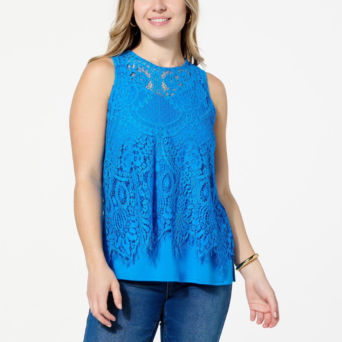DG2 by Diane Gilman Corded Lace Easy Tank | HSN