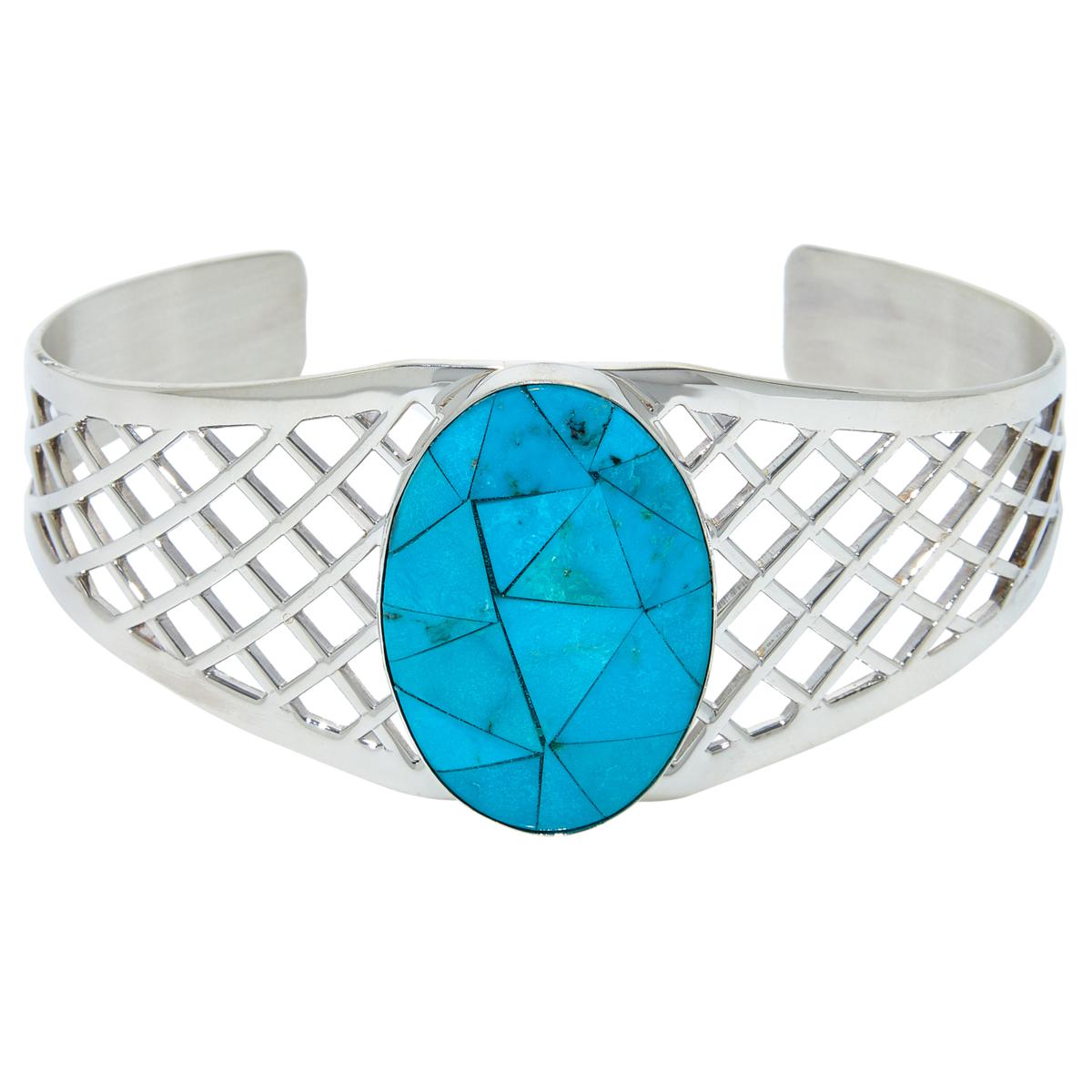 Jay King Sterling Silver Azure Peaks Turquoise Doublet Cuff - 22346276 ...