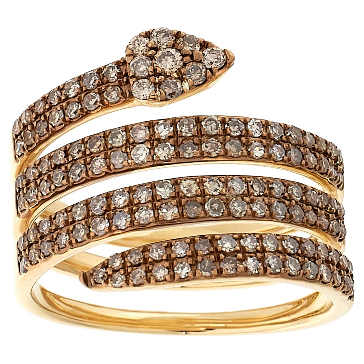 Rarities Gold-Plated 1ctw Pavé Diamond Wrap Ring - 22346747 | HSN