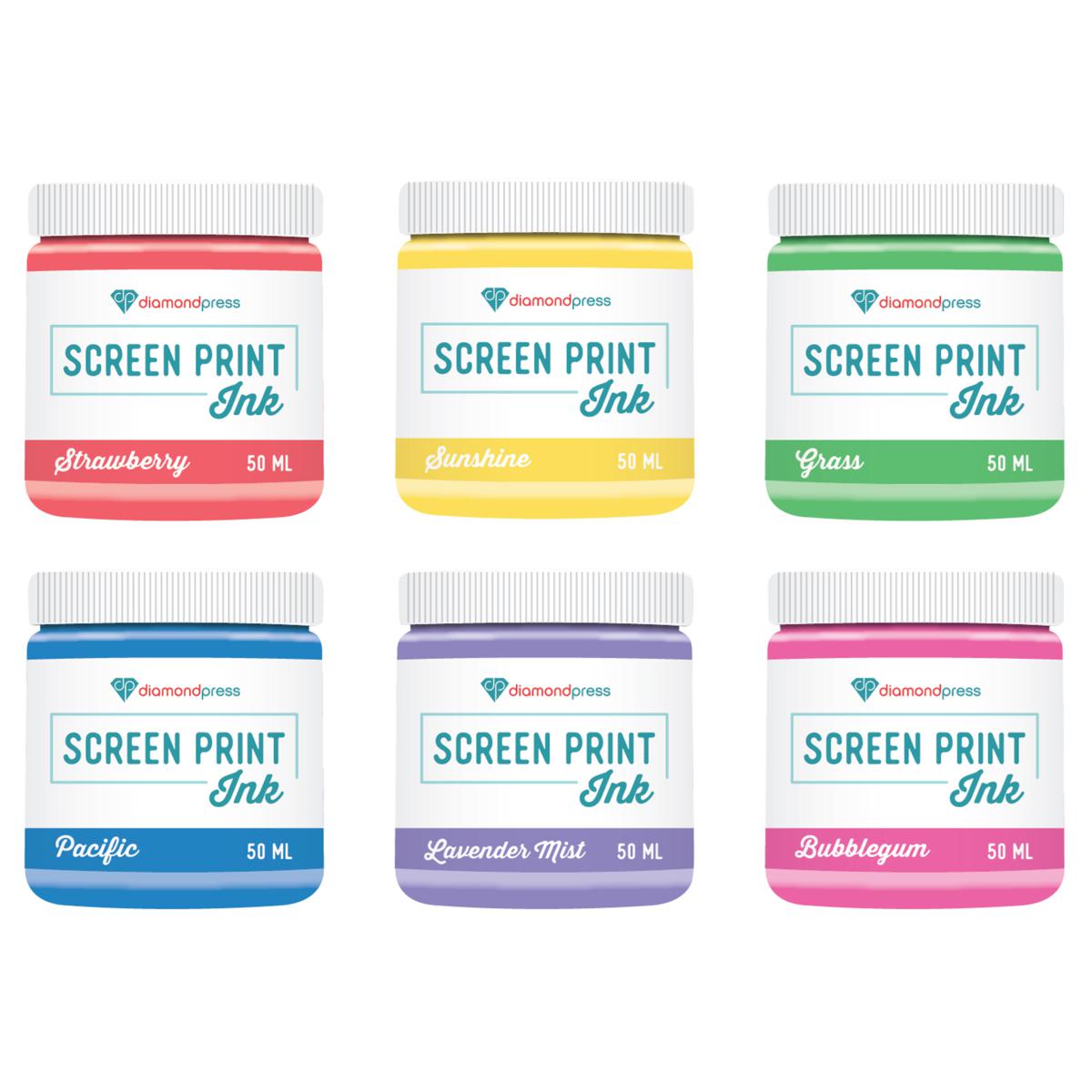 Diamond Press Spring Brights Screen Print Ink Set of 6 | HSN