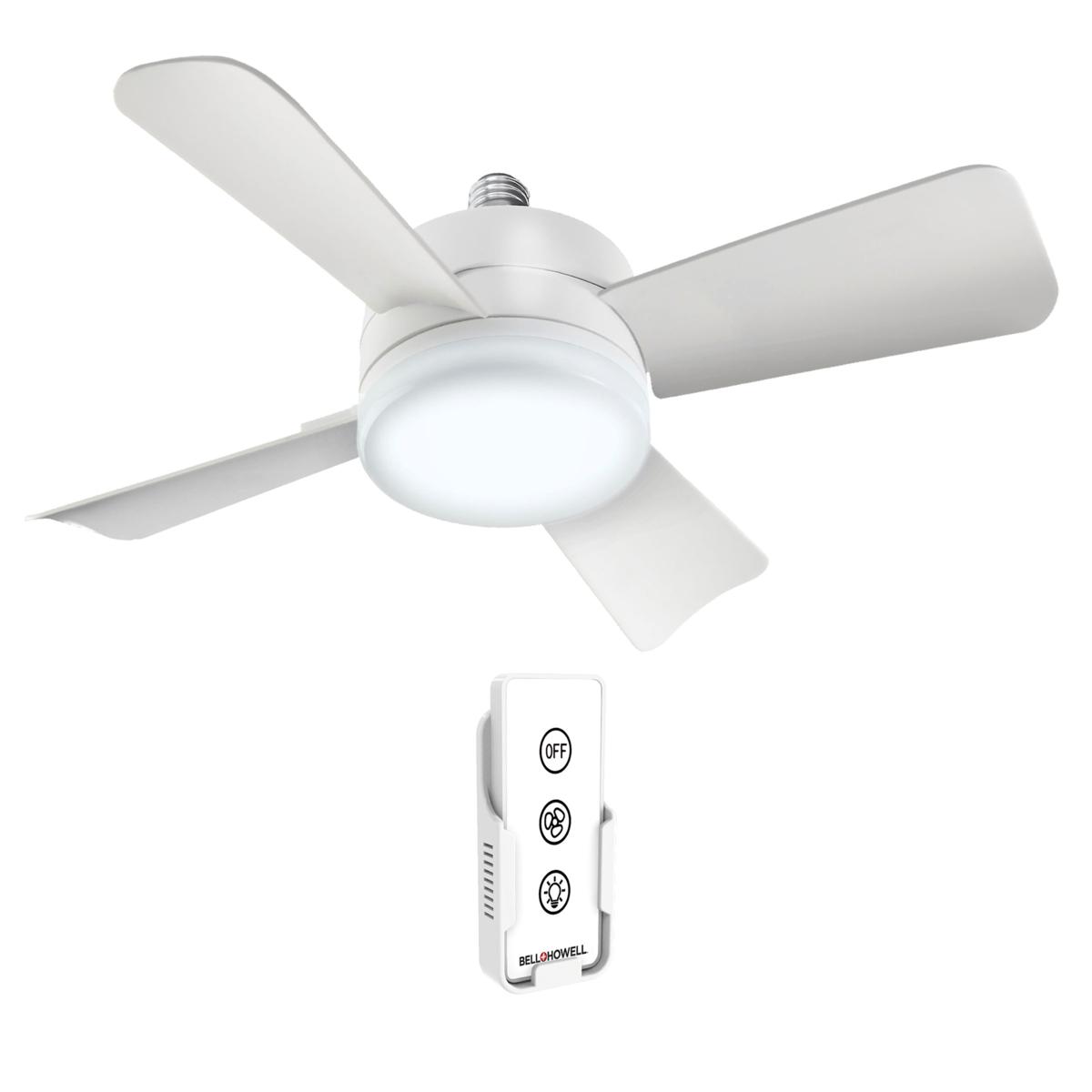Bell+Howell 5-Speed Socket Ceiling Fan and Light | HSN