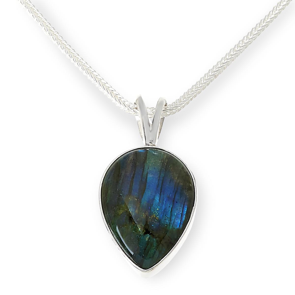 "As Is" Jay King Amazonite & Labradorite Reversible Pendant 20" Chain ...