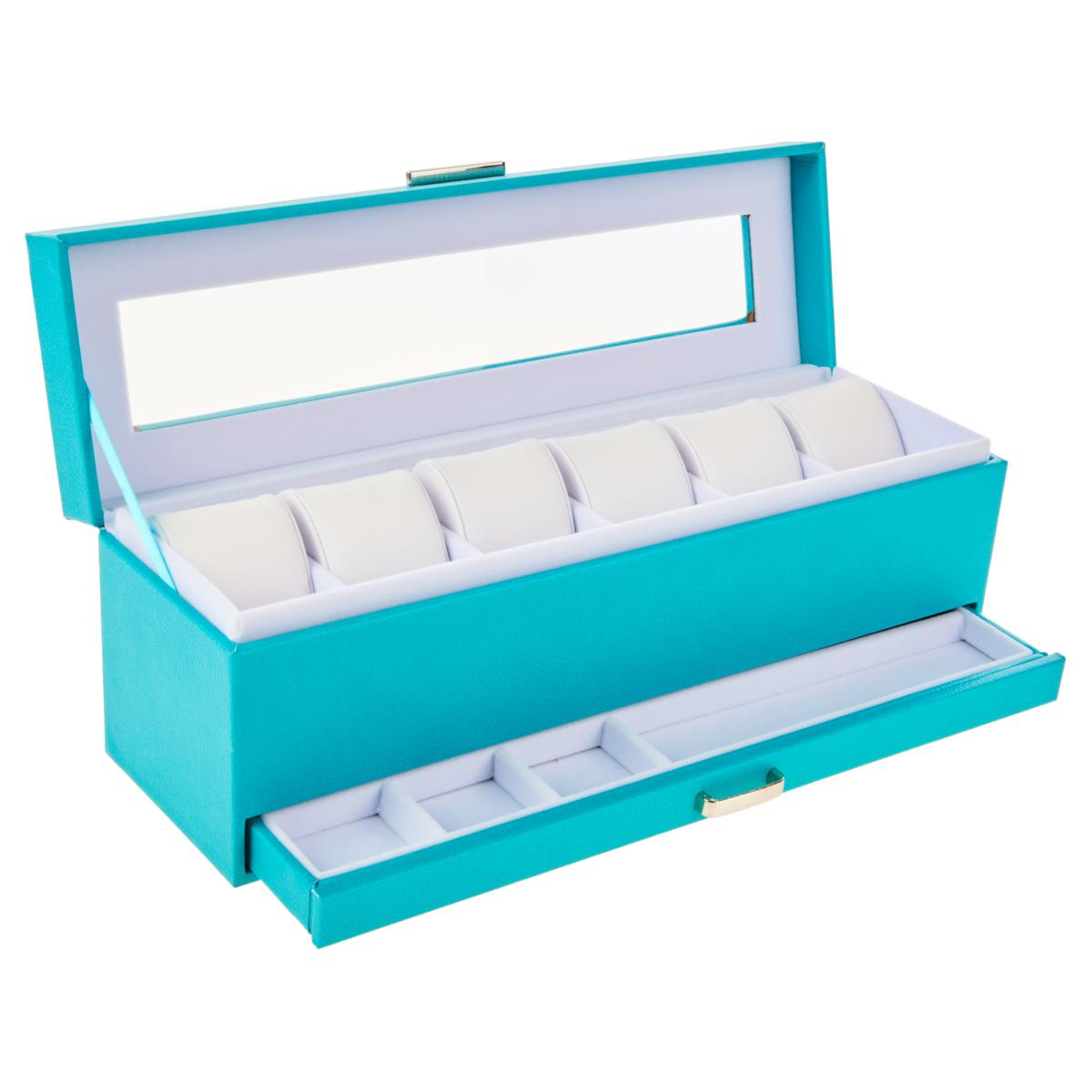 Prestige™ 6-Slot Watch Storage Box with Drawer - 23251931 | HSN