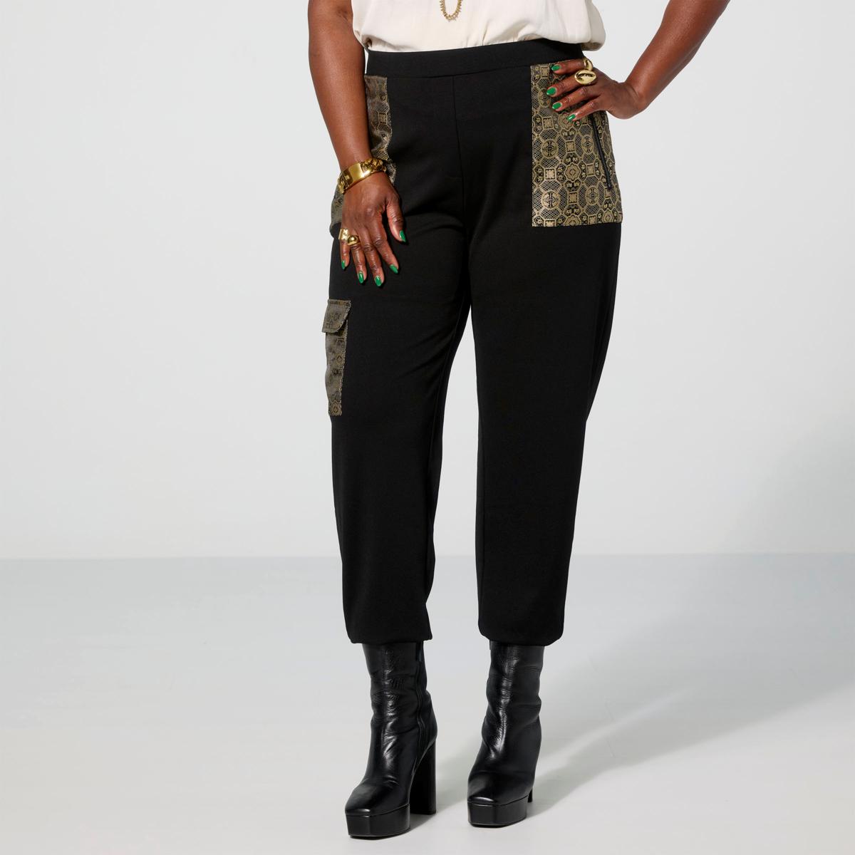 Harlem's Fashion Row x In Earnest by Byron Lars Cargo Jacquard Jogger | HSN
