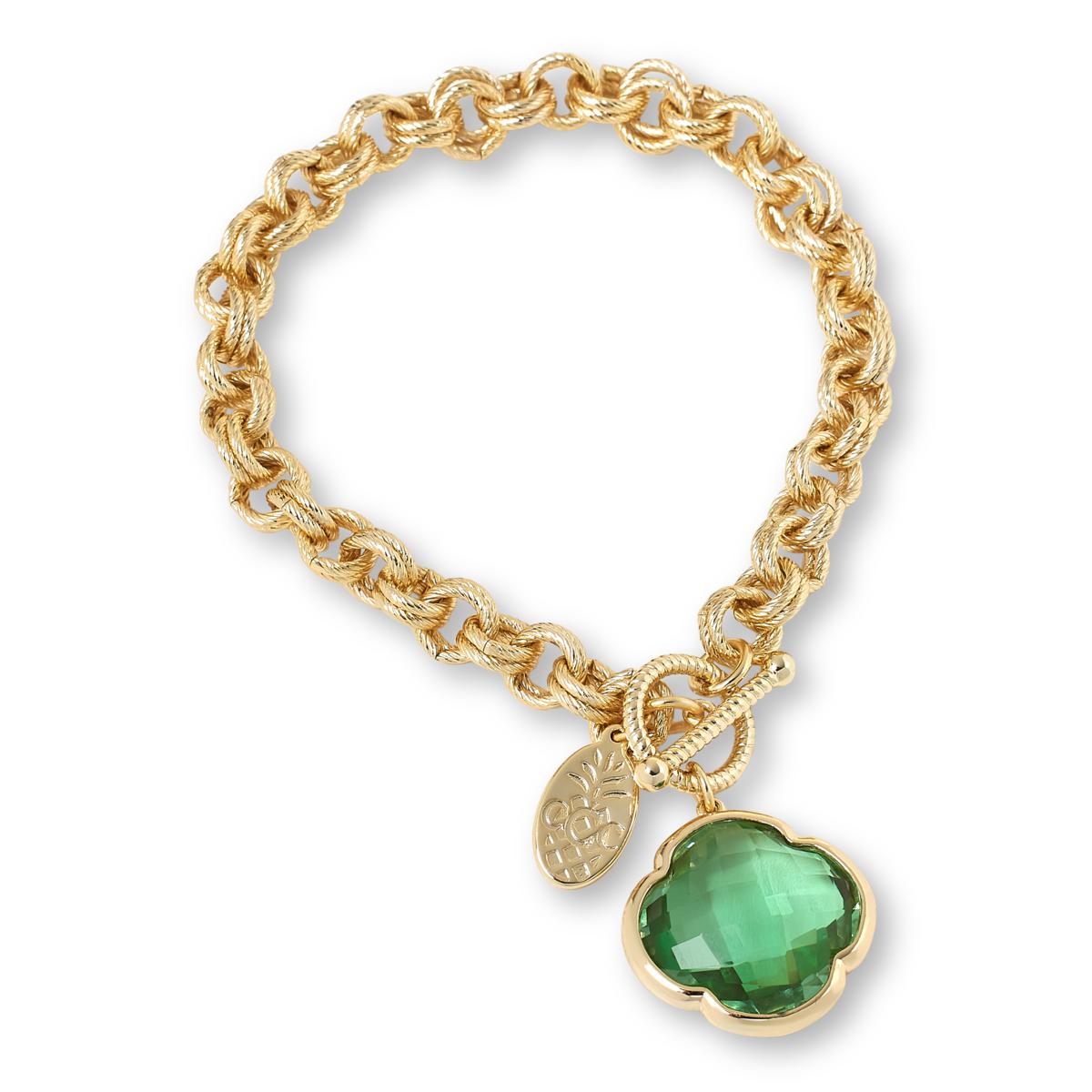 Connie Craig Carroll Jewelry Annie Gem Doublet Clover Drop Bracelet ...