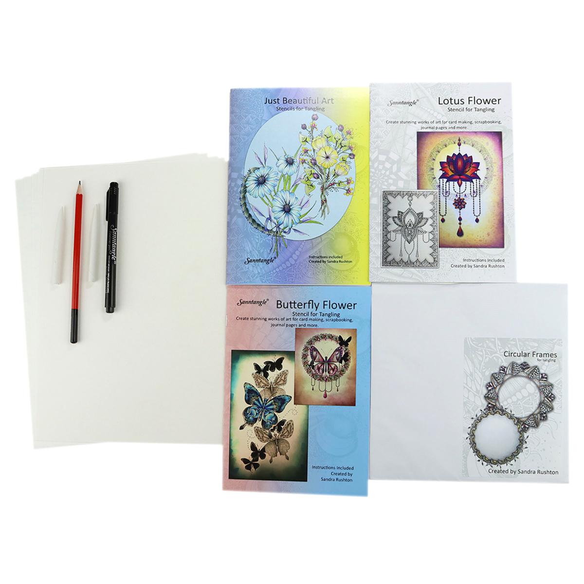 Sanntangle Flower Stencil Craft Kit | HSN