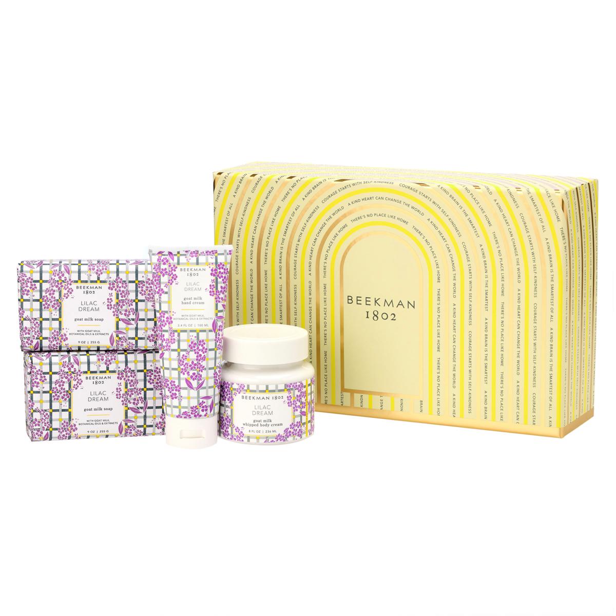 Beekman 1802 Goat Milk Lilac Dream Bath & Body Collection w/ Gift Box | HSN