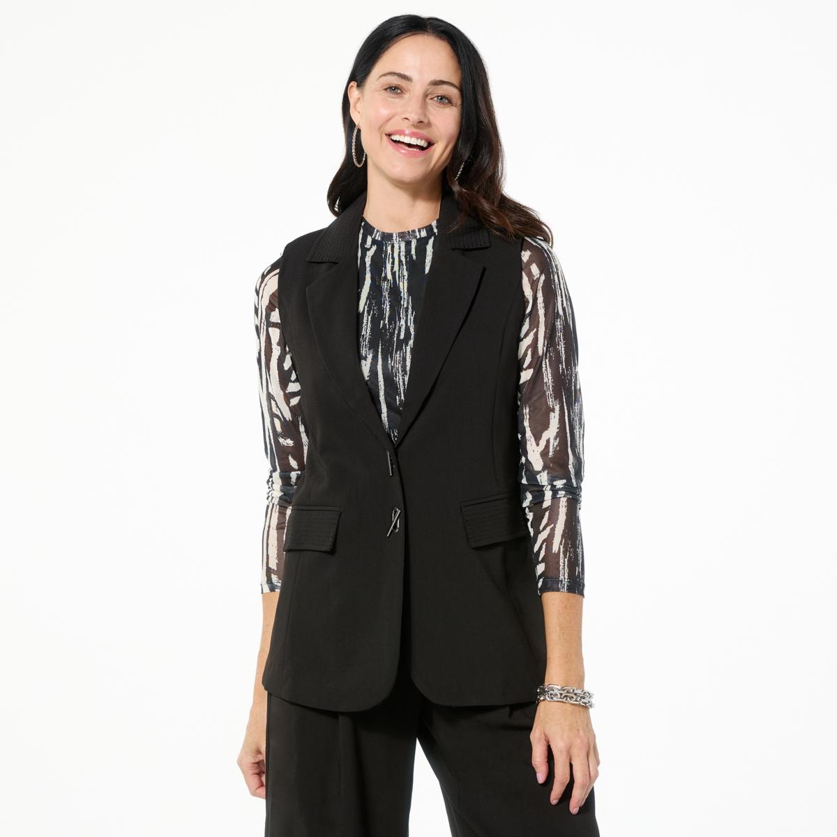 GREY by Jhoan Sebastian Grey Vest with Trapunto Stitching - 23280094 | HSN