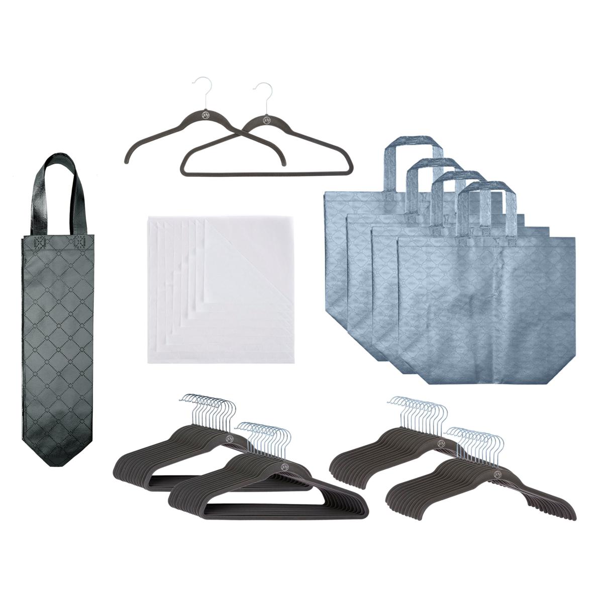 The Joy Hangers Best Gifts Ever 65-piece Mega Set with Bags - Chrome | HSN