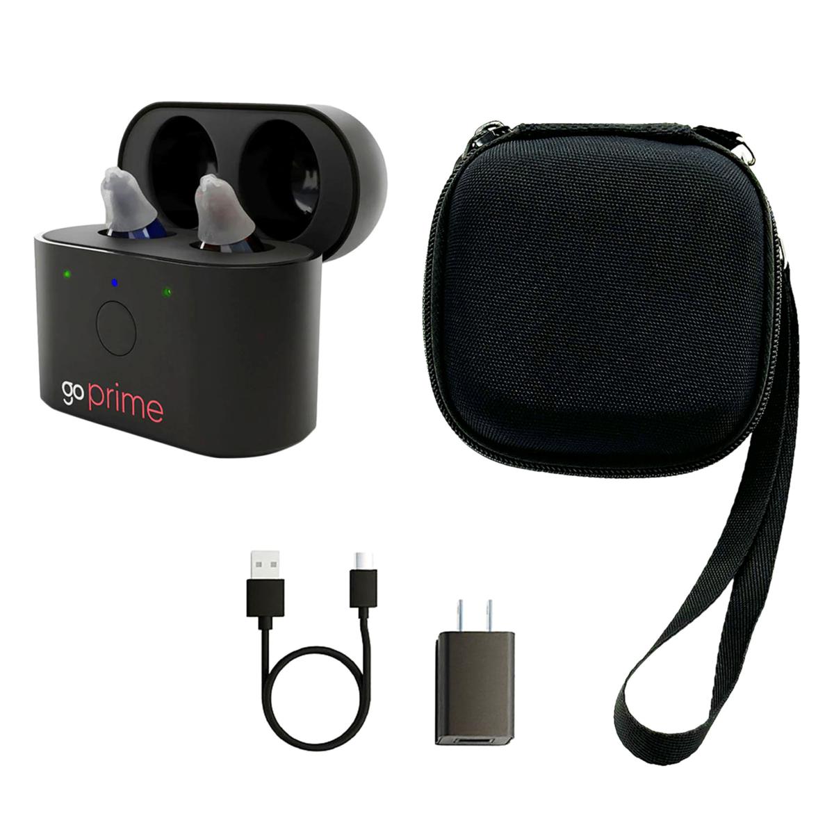 GoHearing Prime Rechargeable OTC Hearing Aids with Travel Case ...