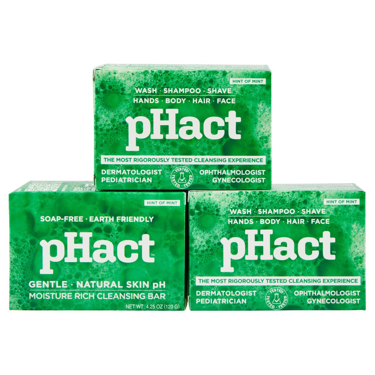 Andrew Lessman pHact 3-pack 4.25 oz. Peppermint Cleansing Bars | HSN