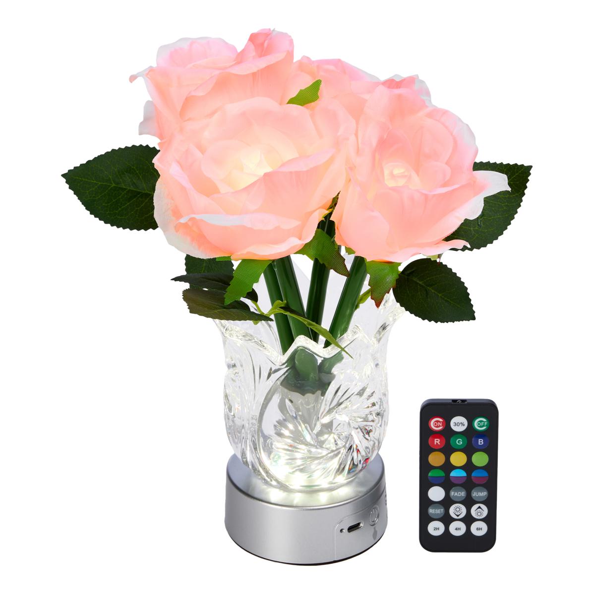 Living Glow Rechargeable LED Color Changing Flower Light | HSN