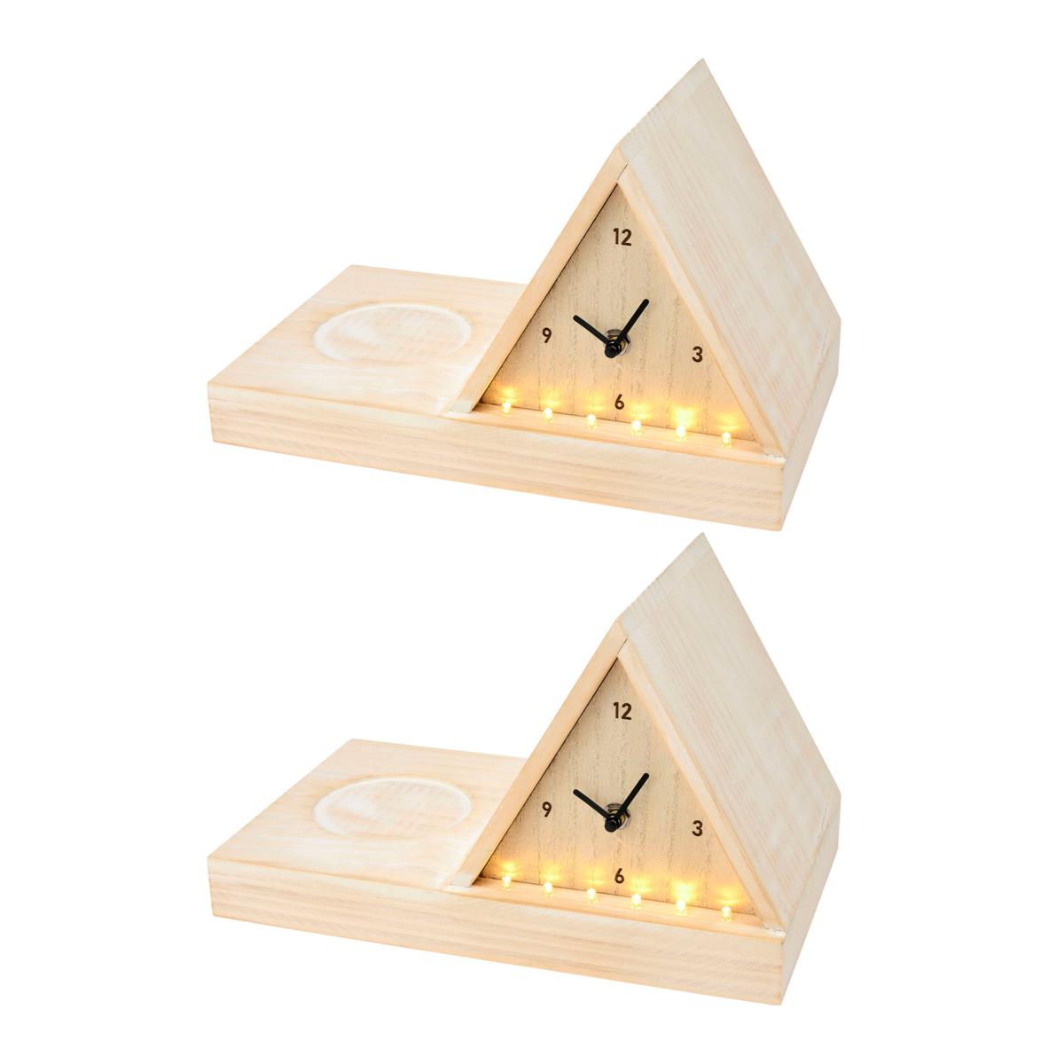 Improvements Book Rest Clock w/Light and Storage 2-pack | HSN