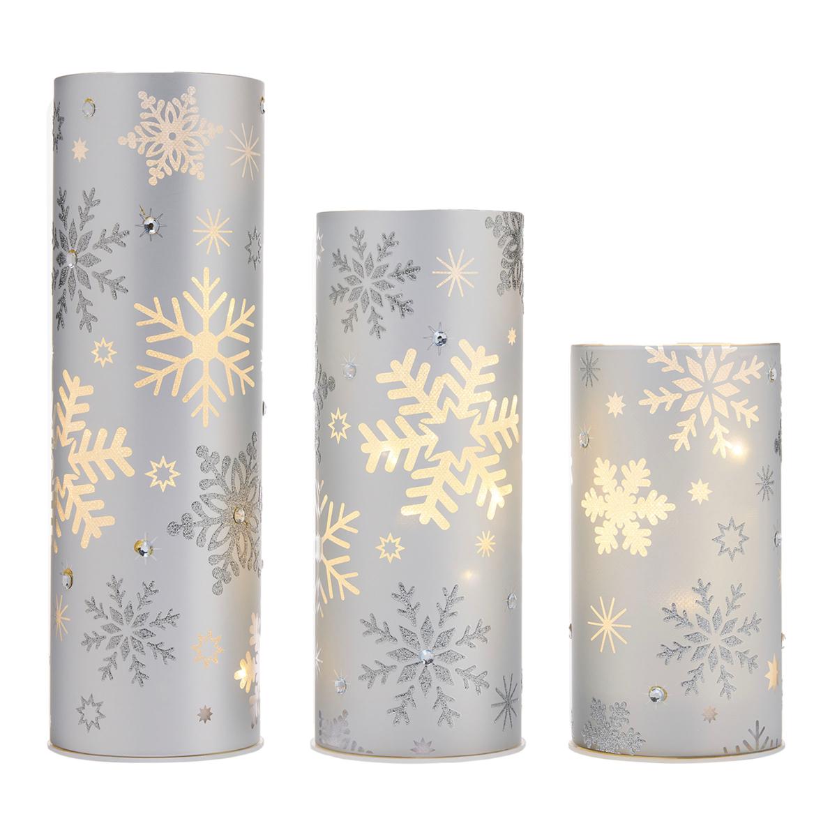 august & leo Set of 3 Holiday Lanterns with LED Fairy Lights - 23320345 ...