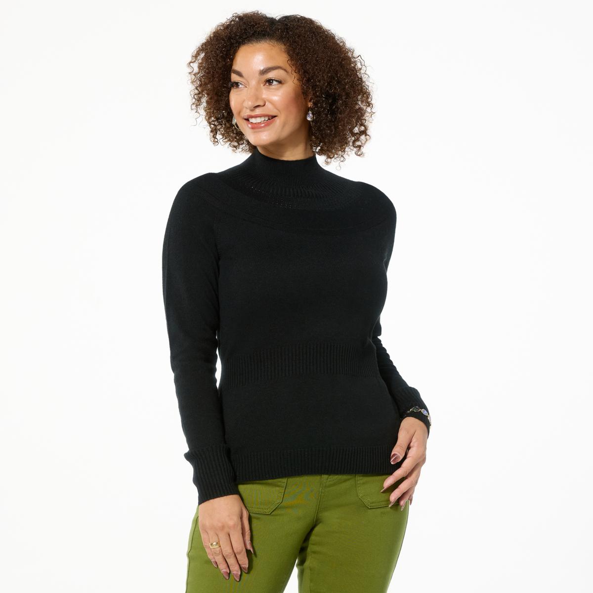 DG2 by Diane Gilman 3D Tech Knit Mock-Neck Sweater | HSN
