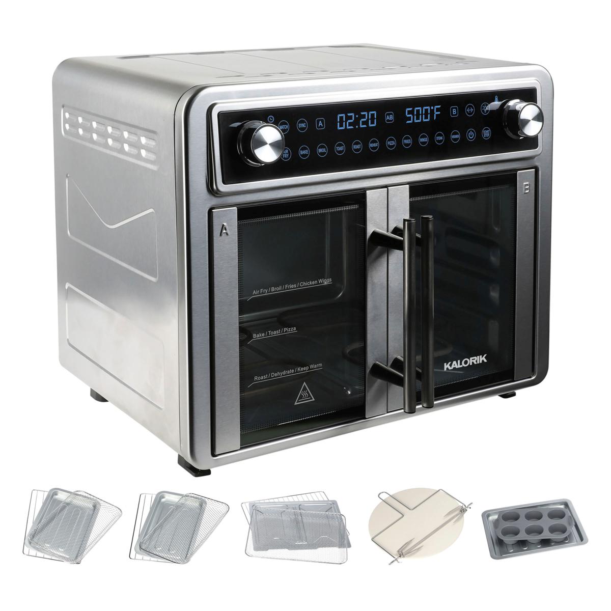 Kalorik Maxx Tri-Sync 26-Quart Digital Air Fryer Oven w/14 Accessories ...