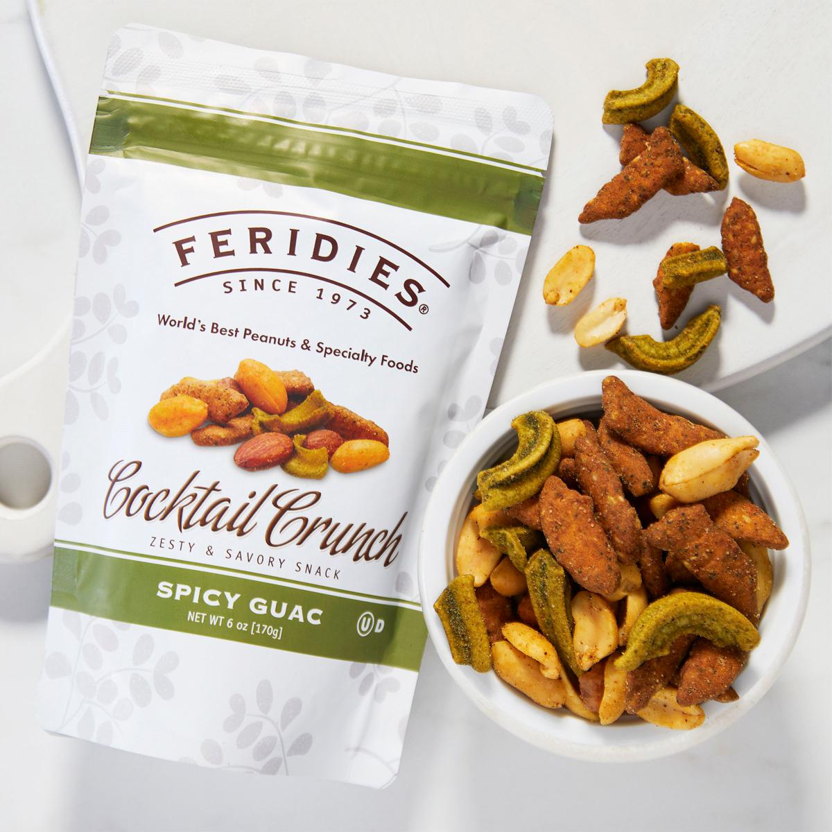 FERIDIES 4-pack 6 oz. Spicy Guac Cocktail Crunch Snack Mix Bags | HSN