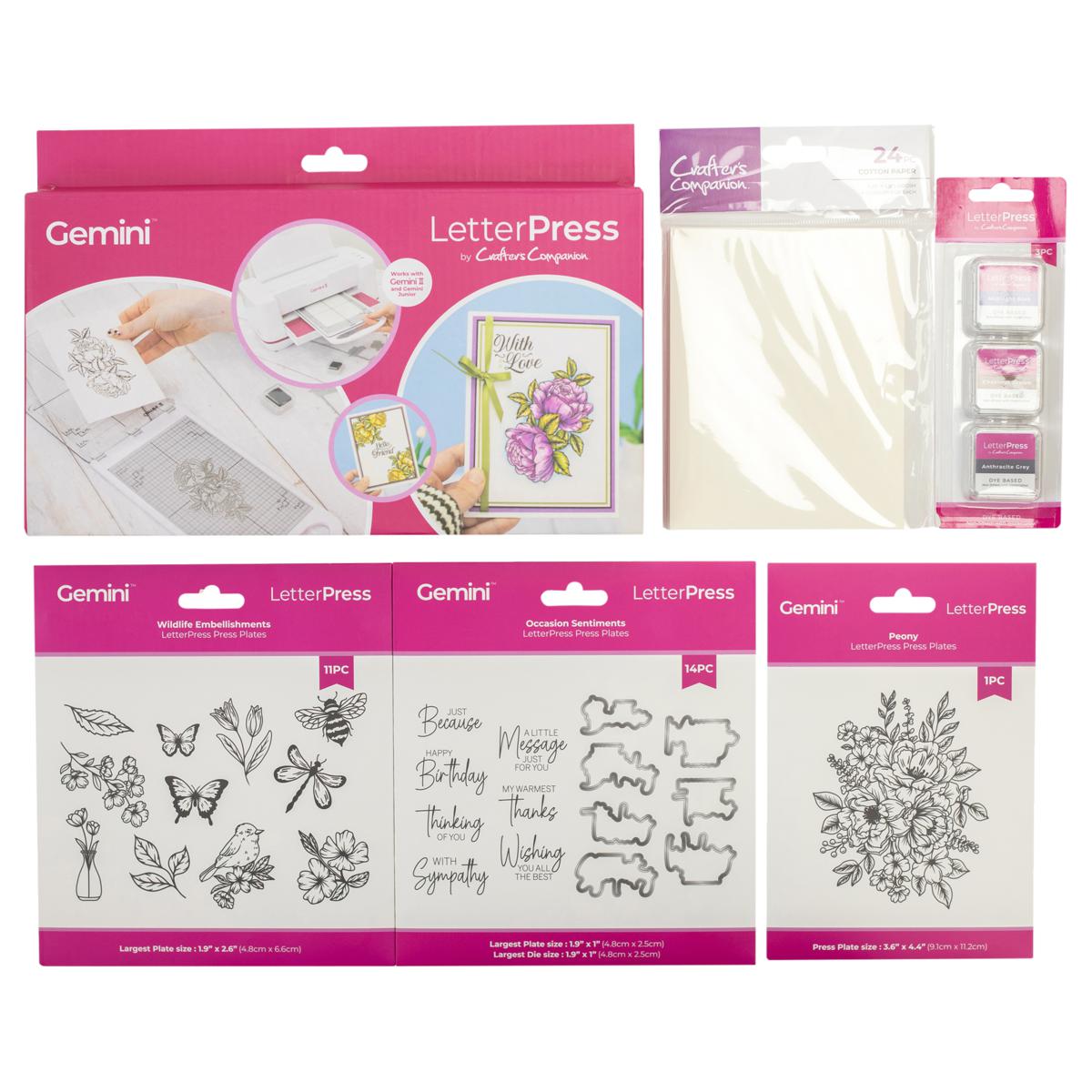 Crafter's Companion Gemini LetterPress Starter Kit | HSN