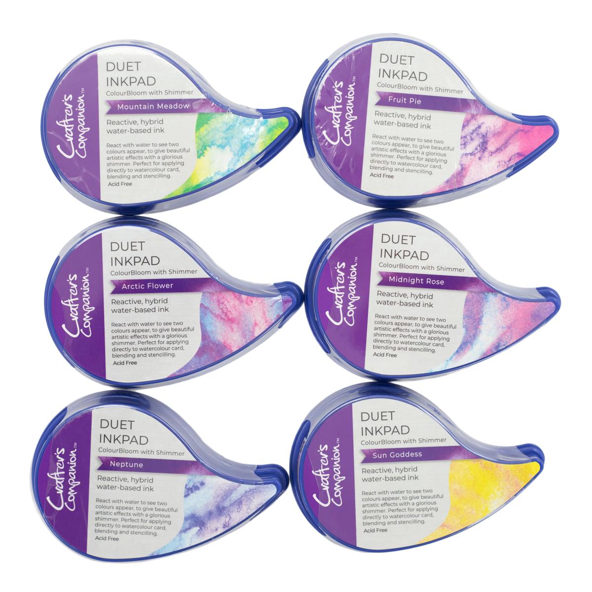 Crafter's Companion Colorbloom Duet Ink Pads - Set of 6 | HSN