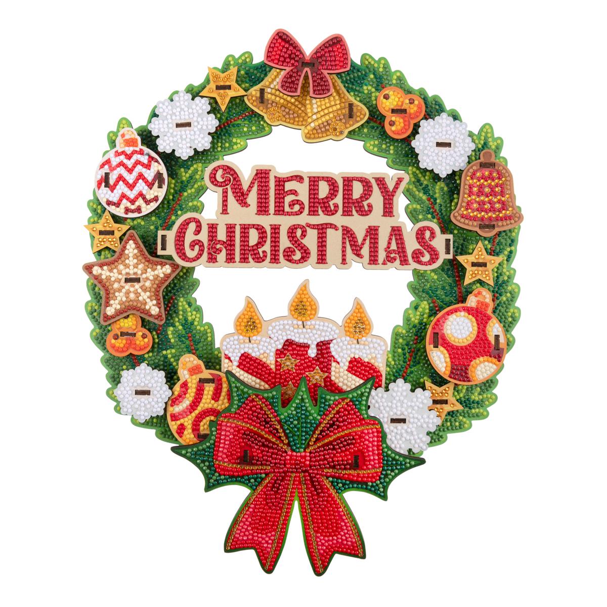 Craft Buddy Crystal Art Multilayered 3D Christmas Wreath Kit - 23346640 ...