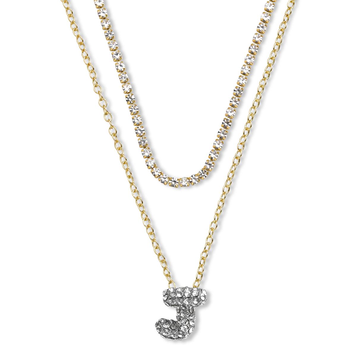 BAUBLEBAR Initial Drop and Tennis Necklace 2-piece Set - 23346645 | HSN