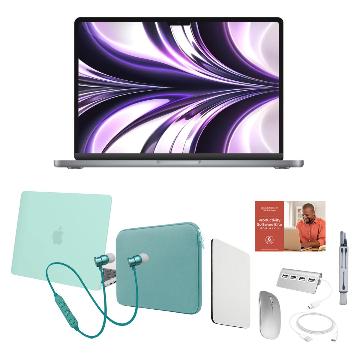 Apple MacBook Air 13" M2 256GB Laptop Bundle with Bluetooth Earbuds ...