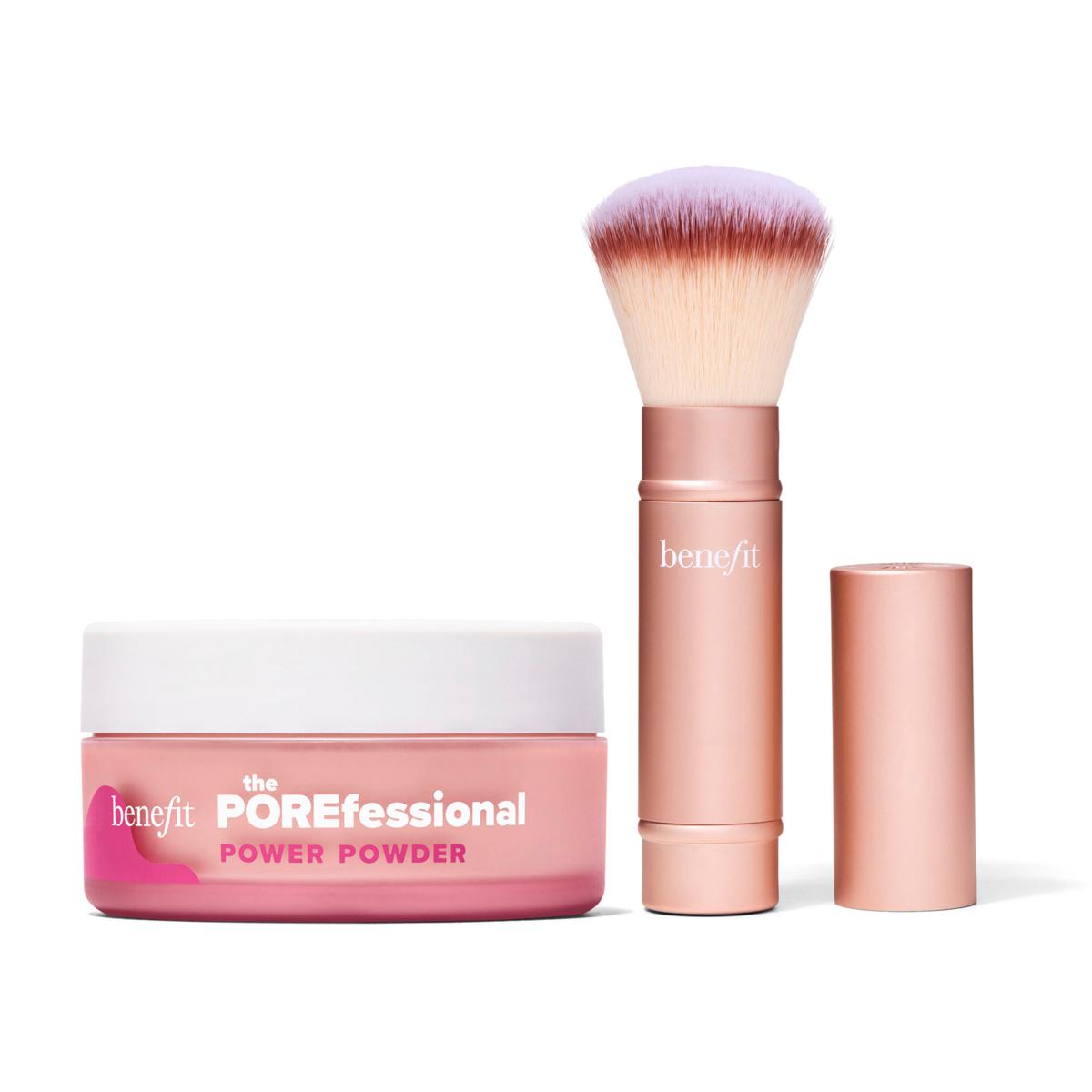 Benefit Cosmetics Mini Power Powder and Brush Set | HSN