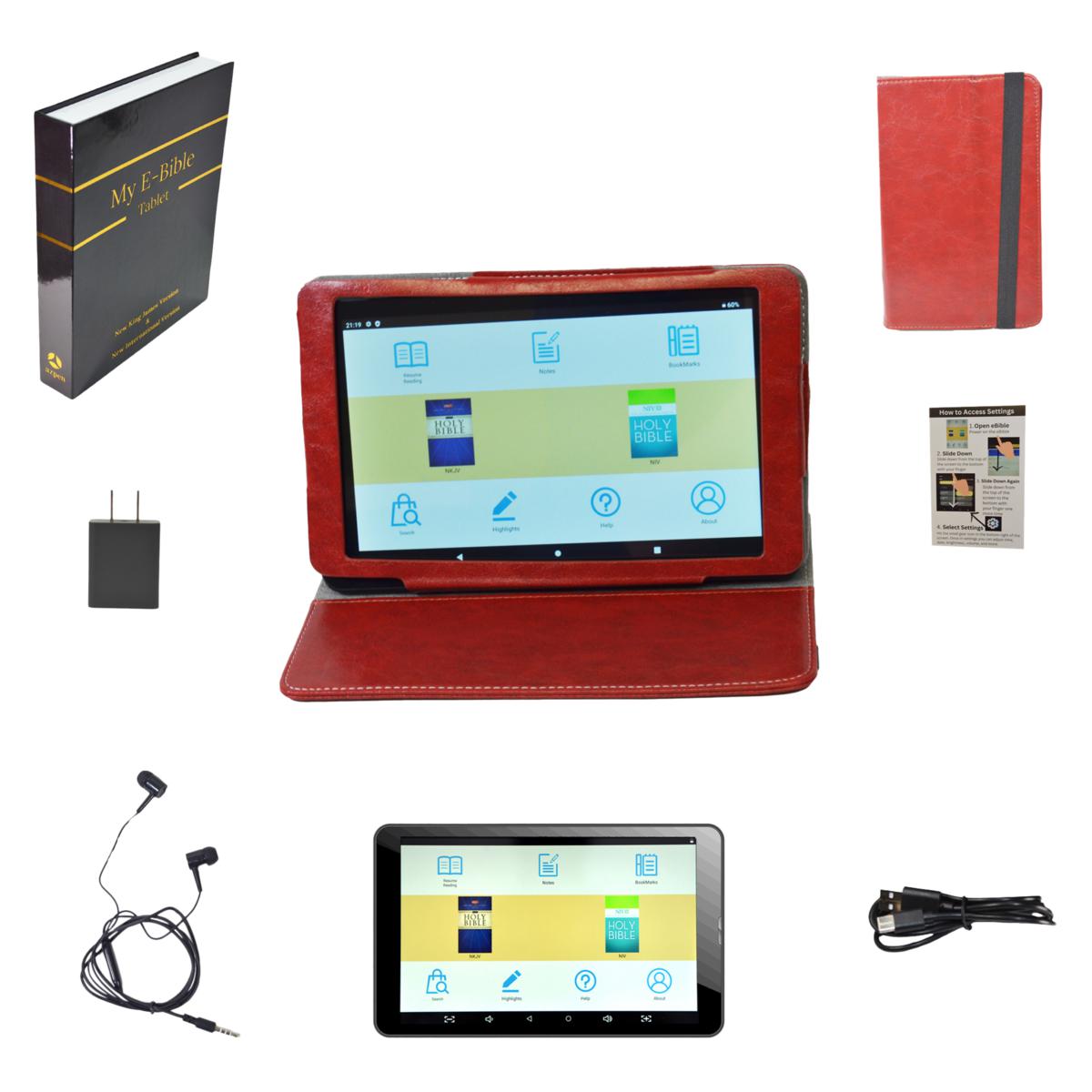 Azpen e-Bible Tablet Bundle w/Case, Ear Buds, & Gift Box - 23358143 | HSN