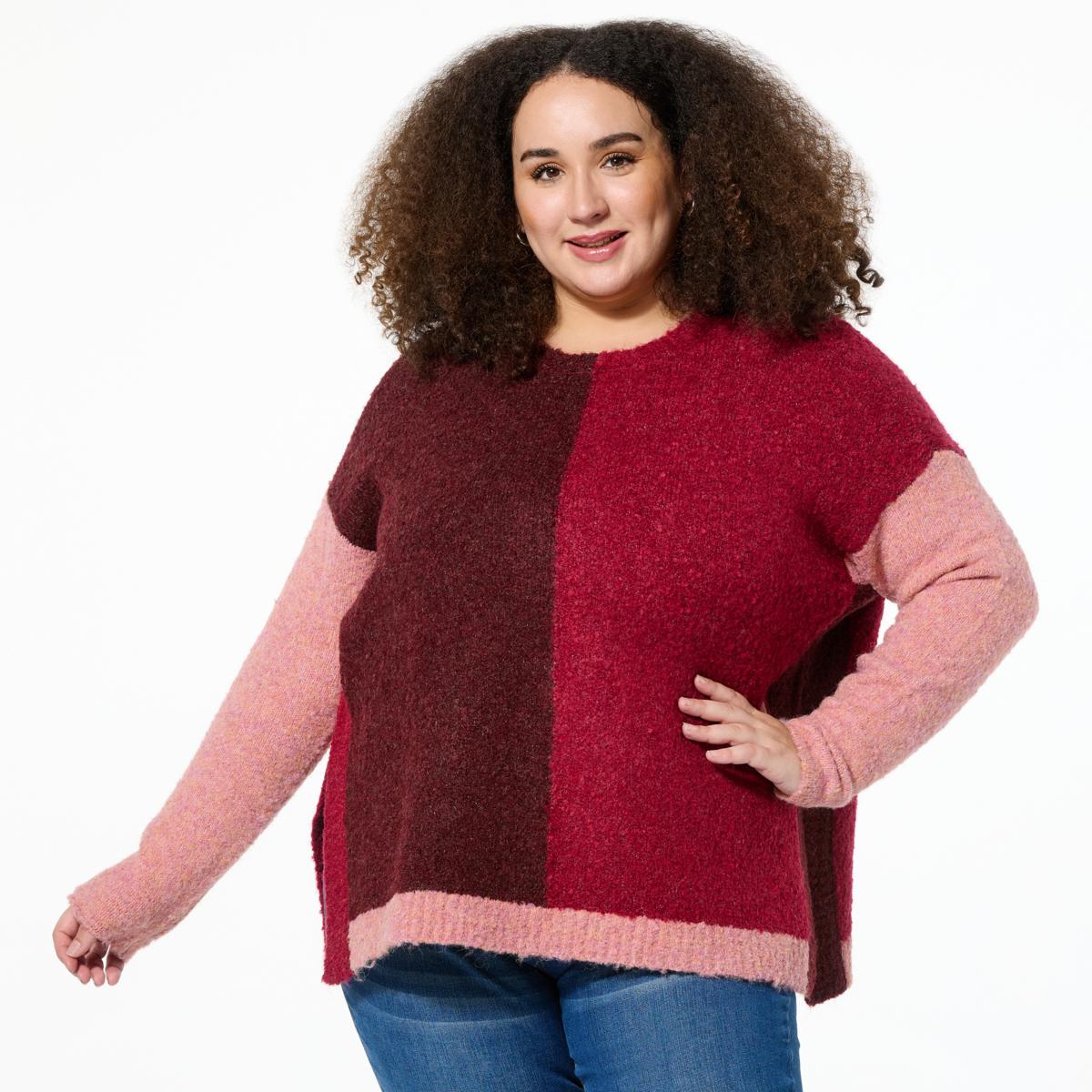 DG2 by Diane Gilman Colorblock Pullover Poncho Sweater | HSN